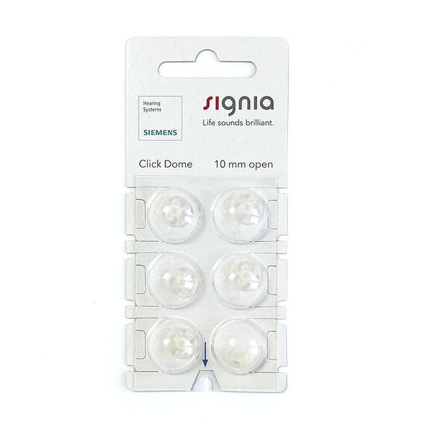 Вкладыши для слухового аппарата Signia CLICK DOME 10MM OPEN открытые ...