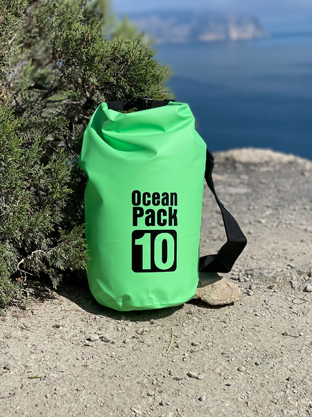 Гермомешок Ocean Pack 10 л однотонный, зеленый 10л - купить по выгодным ...