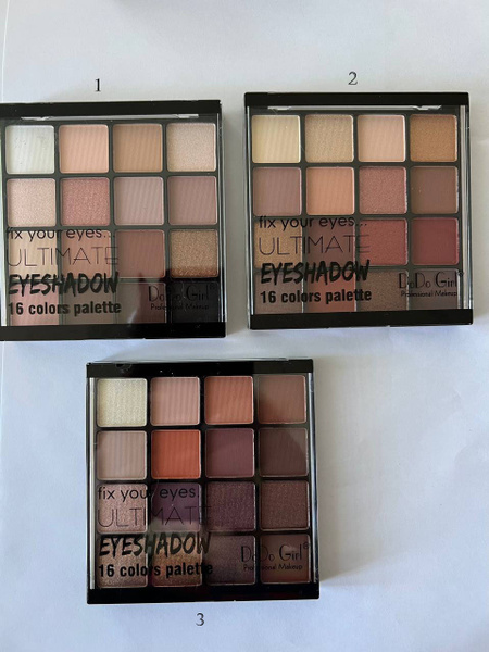 DoDo Girl Комплект из 3 замечательных палеток теней Eyeshadow Ultimate ...