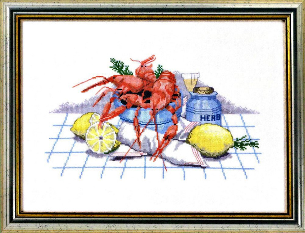 Набор для вышивания Eva Rosenstand (Дания) Лимоны и раки (Crawfish) 14 ...