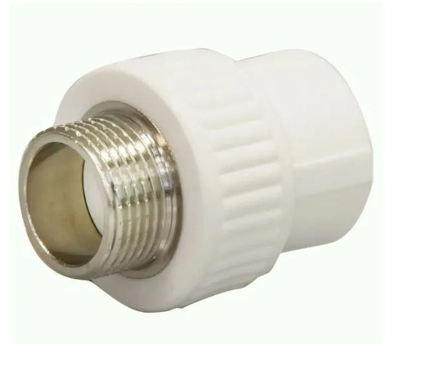 Муфта прямая комбинированная 25 х 1/2"M "ViEiR" / муфта полипропиленовая наружняя резьба ...