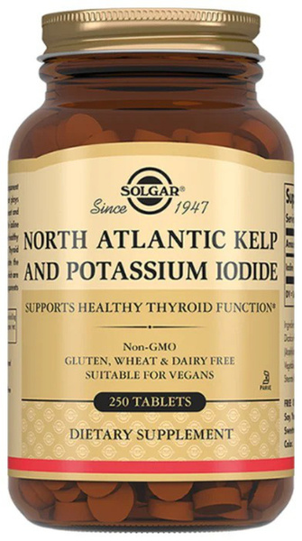 Solgar Таблетки "Йод из бурых водорослей и йодида калия" ("North ...