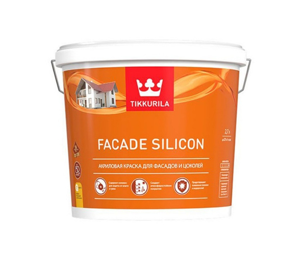 Краска Tikkurila FACADE SILICON, Водно-дисперсионная, Акрилатная ...
