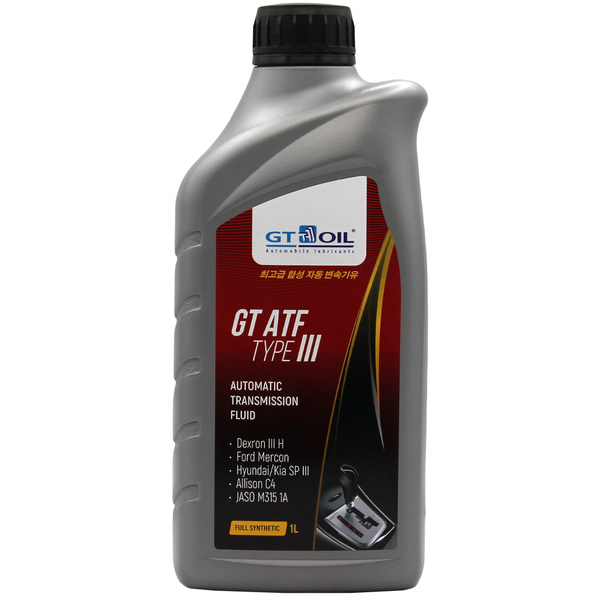 Характеристики Масло трансмиссионное GT OIL ATF Type III Dexron III H ...