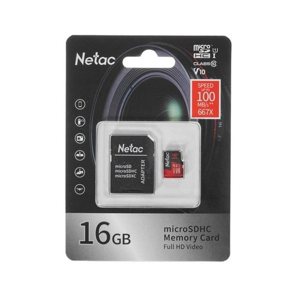 Карта памяти Netac 16 ГБ (NT02P500PRO-016G-R) - купить с доставкой по ...