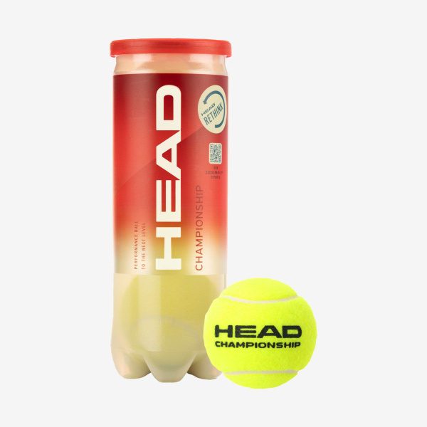 Мячи для большого тенниса HEAD Championship 3B, 575298, ITF, упаковка 3 ...