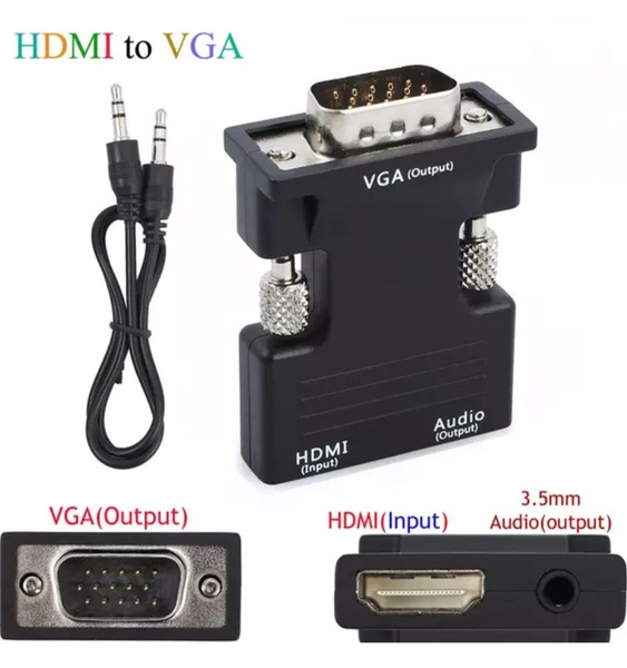 Адаптер-переходник HDMI-VGA с аудиовыходом - купить с доставкой по ...