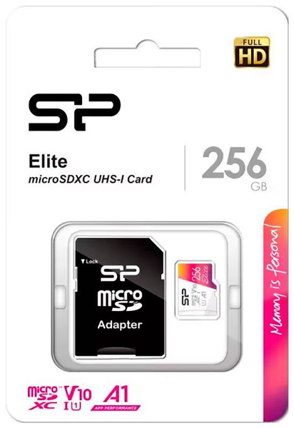 Карта памяти Silicon Power 256 ГБ (microSDXC 256Gb Class10 ...