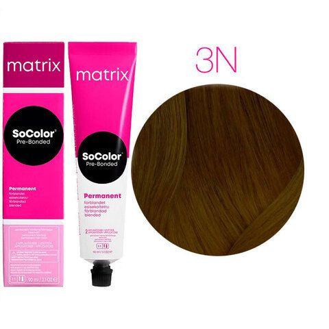 MATRIX краска SoColor Pre-Bonded 3N темный шатен, 90 мл - купить с ...