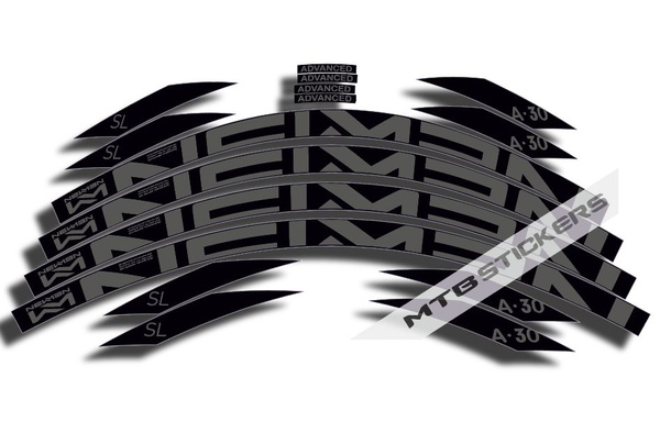 Newmen 29 А30 наклейки для велосипеда на обода серые, MTB Stickers ...