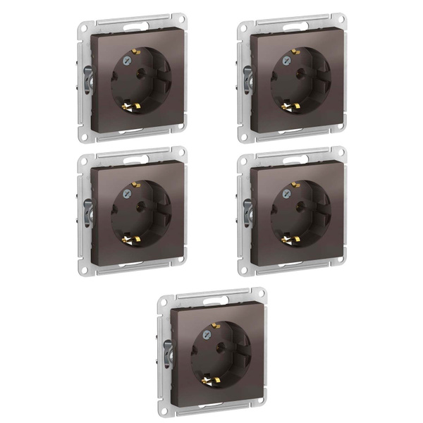 Розетка Schneider Electric AtlasDesign (Атлас Дизайн) Мокко с ...