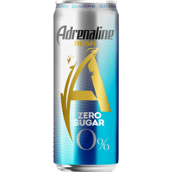 Adrenaline Rush Zero Без сахара, 12 шт х 250 мл, Энергетический напиток ...