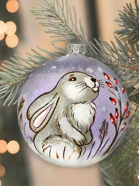 Елочный шар Dekart / Декарт "Новый год 2025 украшения шар большой стекло подарок новогодний ...