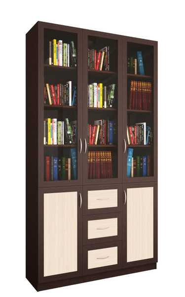Шкаф книжный Мебель на Руси Библиограф 3.6, 120x40x200 см - купить по ...