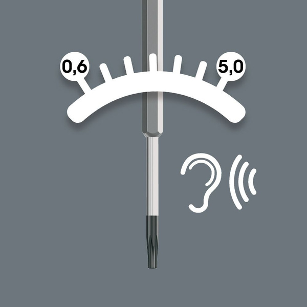 Индикатор WERA 300 IP TORX PLUS крутящего момента, 7 IP x 0.9 Нм ...