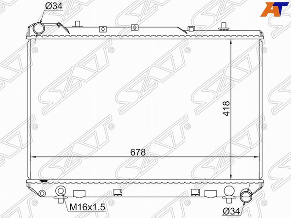 Радиатор охлаждения для ТагАЗ Тагер 2008-2012, Tagaz Tager радиатор ...