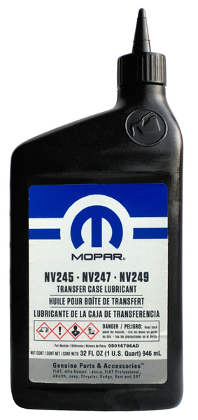 Трансмиссионное масло Mopar Transfer Case Lubricant NV 245 NV247 NV 249 (946 мл) купить c ...