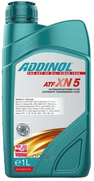 Жидкость для АКПП и ГУР ADDINOL ATF XN 5 1л 4014766074997 - купить по выгодной цене в интернет ...
