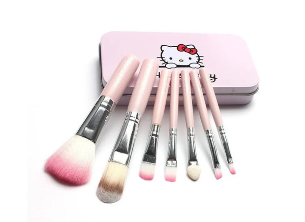 Набор кистей для макияжа Hello Kitty 7 штук в коробочке, Хелло Китти ...