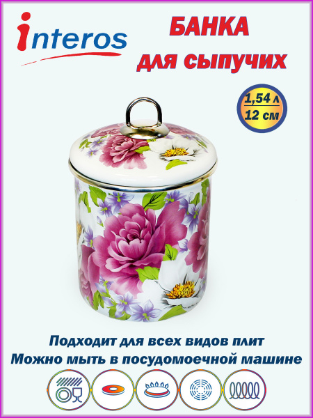 Кастрюля Interos, Эмалированная сталь, Нержавеющая сталь, 1,5 л - купить по выгодной цене в ...