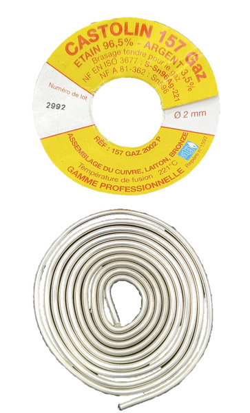 Припой Castolin 157 (ПСрО3) д.2.0 мм. спираль 1 метр - купить с ...