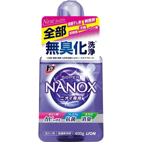 Lion Top Super Nanox Гель для стирки 400мл против неприятного запаха ...