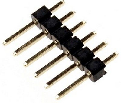 PLS-6 (DS1021-1x6), Вилка штыревая 2.54мм 1x6pin прямая / 15 штук ...