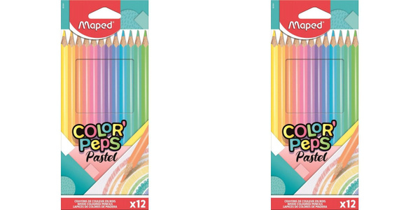 Maped Набор цветных карандашей COLOR'PEPS PASTEL 12 цветов трехгранный ...