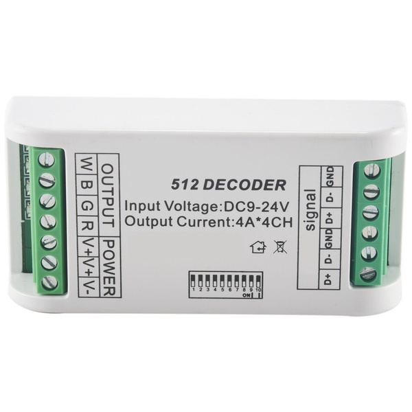 Мини 4-канальный DMX RGBW декодер 16A RGB RGBW контроллер полосы DMX ...