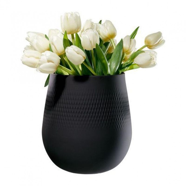 Villeroy & Boch Manufacture Collier Noir Vase Carre большая высота: 22 ...
