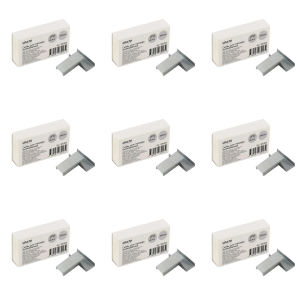 Attache Economy Скобы для степлера №24/6, 1000шт, 9 уп — купить в интернет-магазине OZON с ...