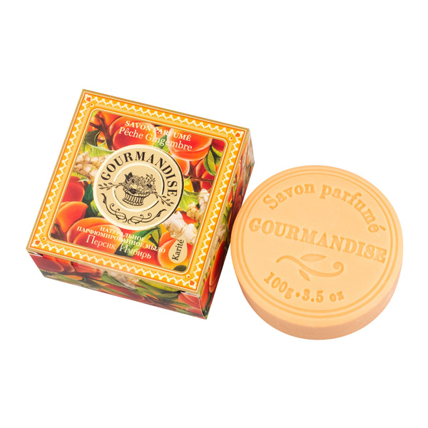 GOURMANDISE Мыло натуральное парфюмированное Персик Имбирь, 100 г ...