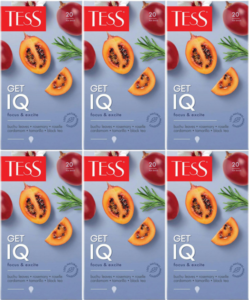Чайный напиток Tess IQ в пакетиках 1,5 г х 20 шт, комплект: 6 упаковок ...