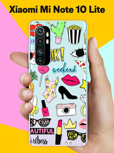 Силиконовый чехол ОК на Xiaomi Mi Note 10 Lite / для Сяоми Ми Ноут 10 ...