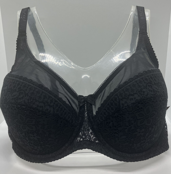 Бюстгальтер Женский Anfen классическая чашка, размер 90C черный Хлопок, Нейлон Повседневный ...