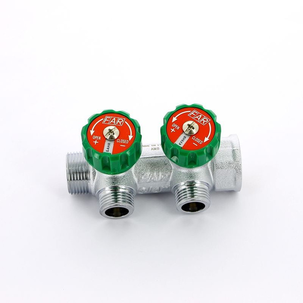 Распределительный коллектор FAR Multifar НВ 3/4"-1/2"НР. 2 выхода ...