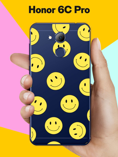 Силиконовый чехол на Honor 6C Pro Смайлики / для Хонор 6Ц Про - купить ...