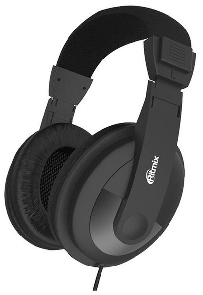 Наушники Полноразмерные Ritmix Наушники полноразмерные RH-524 Black 2m ...