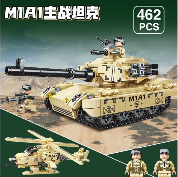 Конструктор MiNGDi 9008 M1A1 2 в 1 Танк Abrams или вертолет с 2 ...
