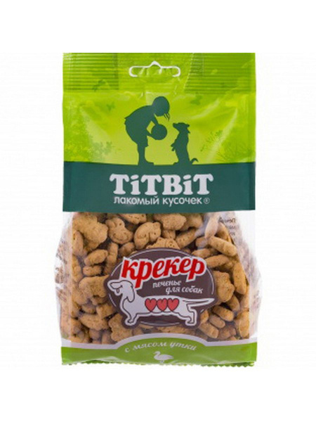 TiTBiT (Титбит) лакомство для маленьких собак Крекер с мясом утки 100 г ...