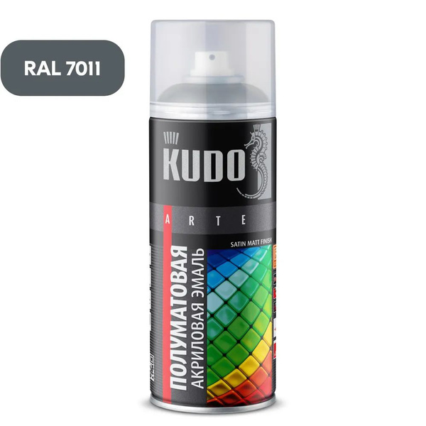 Эмаль KUDO KUDO универсальная акриловая (520мл) Быстросохнущая, Акриловая, Полуматовое покрытие ...