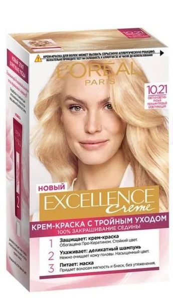 L'OREAL Excellence Краска для волос 10.21 Светло-светло русый ...