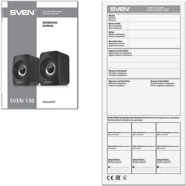 Колонки Sven 130 2.0 черный 6Вт портативные - купить с доставкой по ...