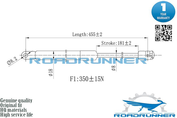 Амортизатор газовый багажника RoadRunner RR-32230-GSP - RoadRunner арт ...
