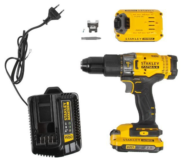 Дрель-шуруповерт аккумуляторная ударная Stanley Fatmax SCD718D2K, 18 В ...