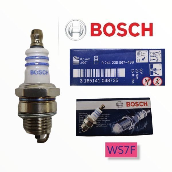Свеча BOSCH WS7F (L7T аналог) для 2-х тактного двигателя бензопилы ...