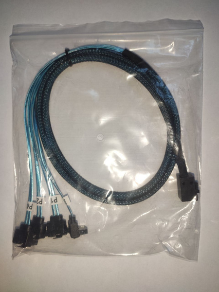 Кабель SAS Negorack SFF-8643U - 4хSATA - купить по низкой цене в интернет-магазине OZON (983807500)