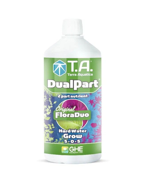 Удобрение, GHE Flora Duo Grow SW, 0.5л, (Terra Aquatica DualPart Grow ...