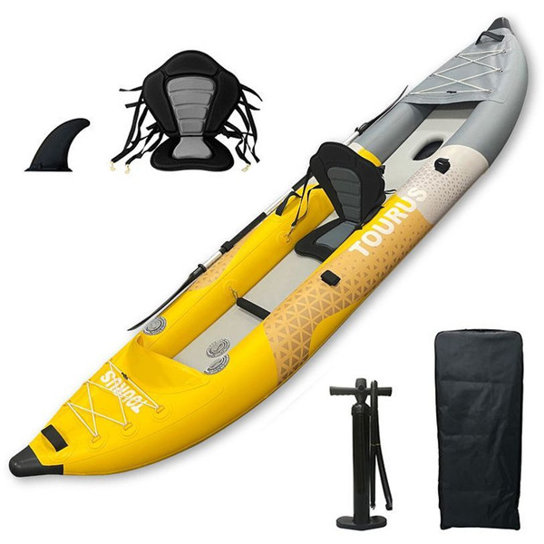 Надувной одноместный каяк байдарка TOURUS Kayak-1 (328x85 cm) с ...
