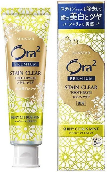 SUNSTAR Ora2 Японская премиум зубная паста для отбеливания зубов, укрепление эмали, защита от ...